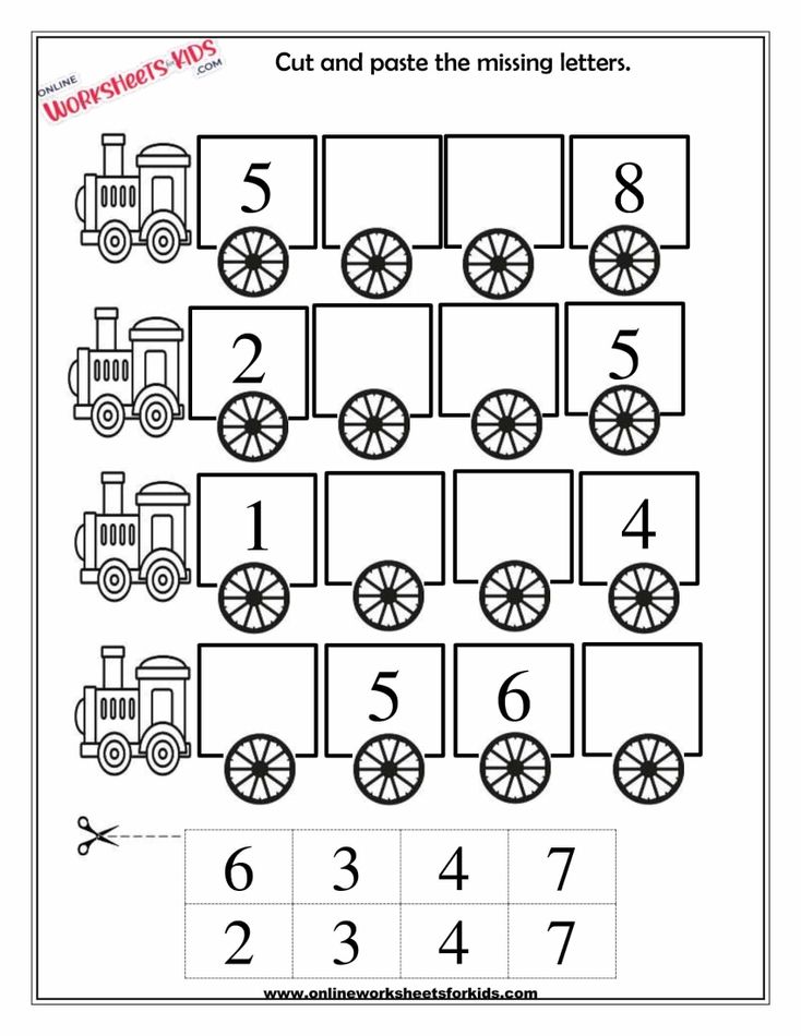 Ordering Numbers Worksheets Cut And Paste Alphabet Sequencing Cut