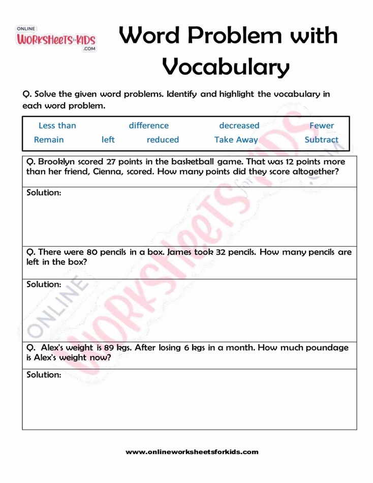 Vocabulary Practice Worksheets