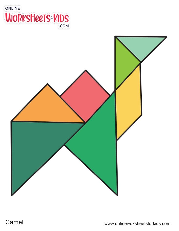Tanagram Worksheets Tangram Patterns Worksheet For 2nd 4th Grade