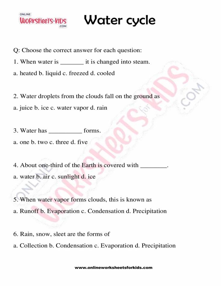 Water Cycle Worksheet 6th Grade Water Cycle Worksheet