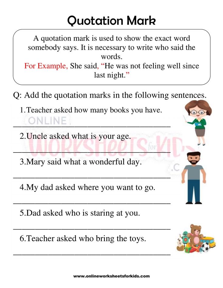 Quotation Marks Worksheets 4th Grade 4th Grade Quotations Worksheets