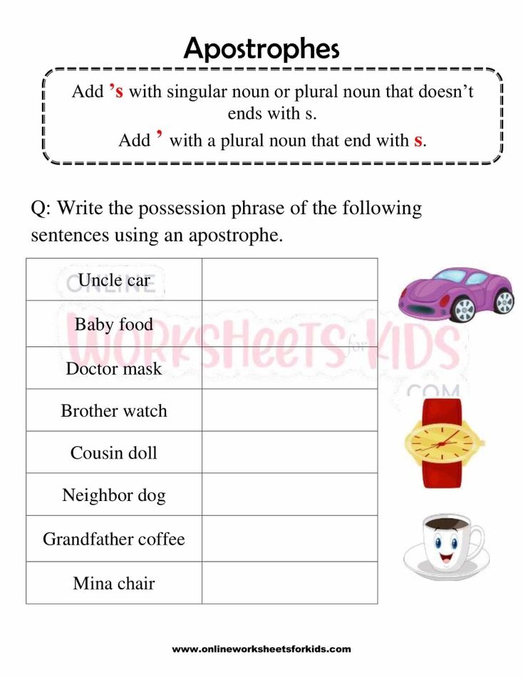 Apostrophe Worksheets For Grade 2