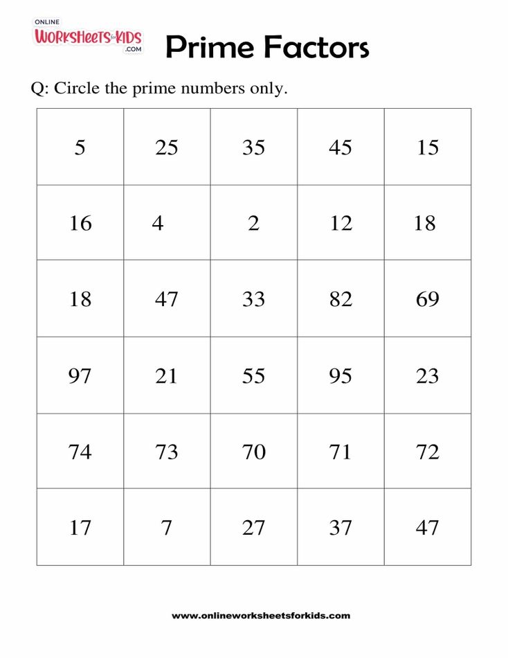 Factors Worksheet For Grade 2