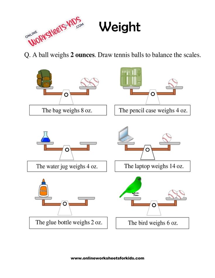Understanding Weight And Mass Worksheet Weight And Volume Measure