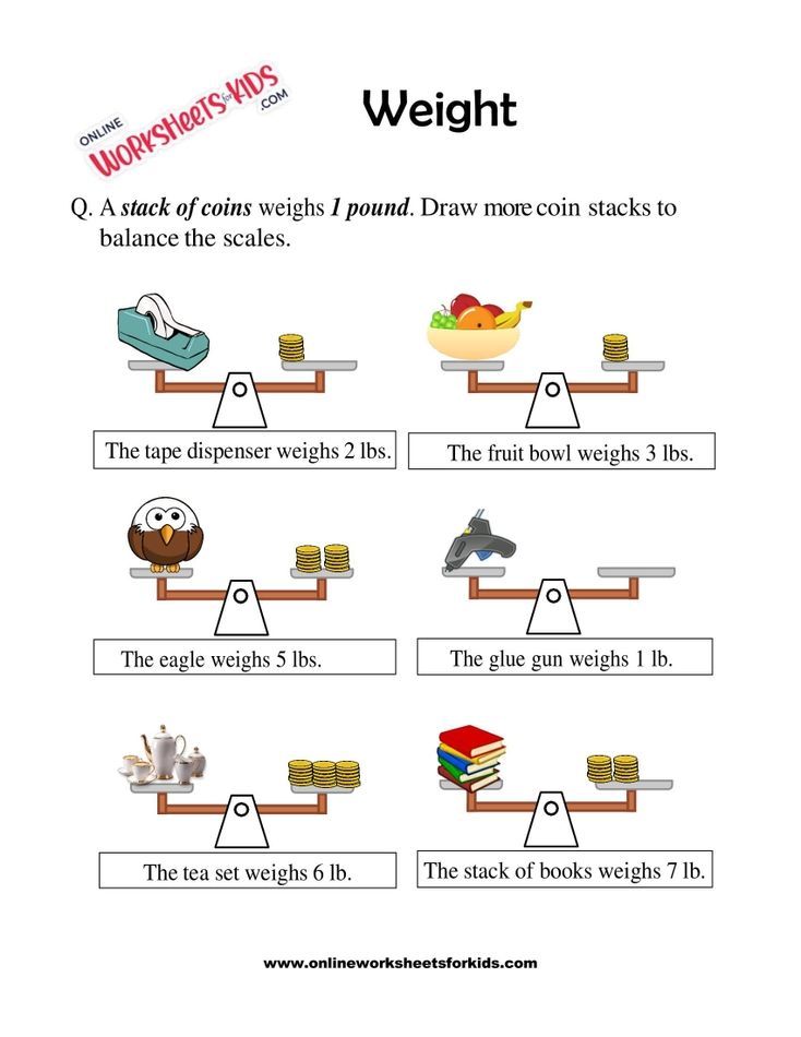 Weight And Mass Worksheet