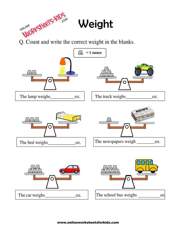 Weight And Mass Worksheet