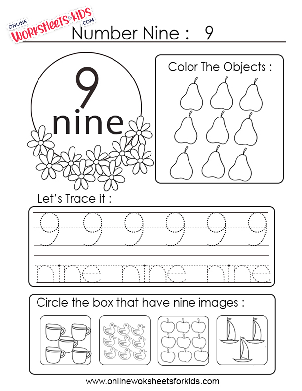 Learning Numbers Worksheets 9