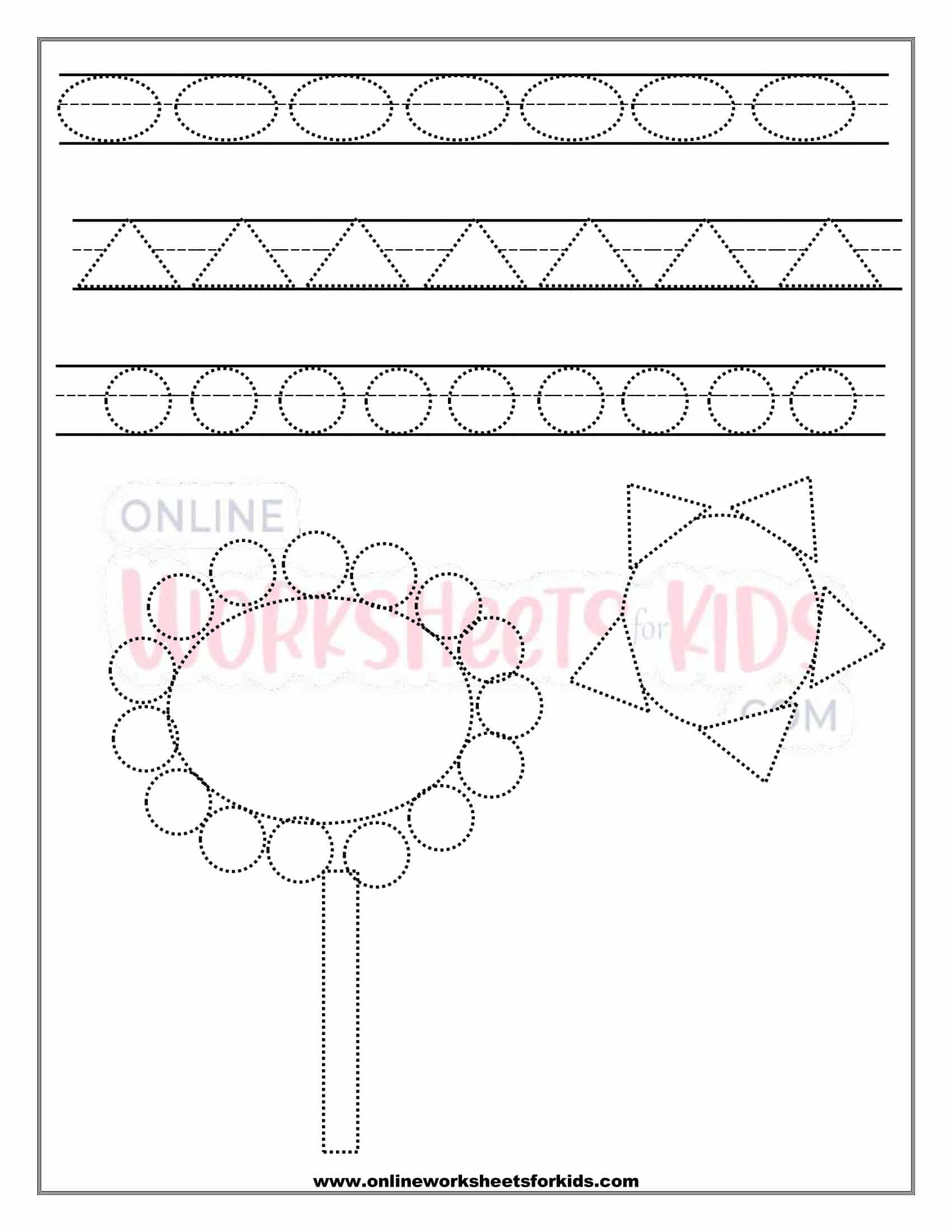 Shape Tracing Circle Triangle Oval 4