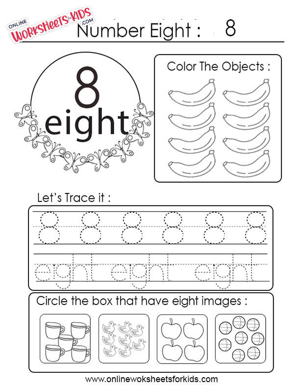 Learning Numbers Worksheets 8