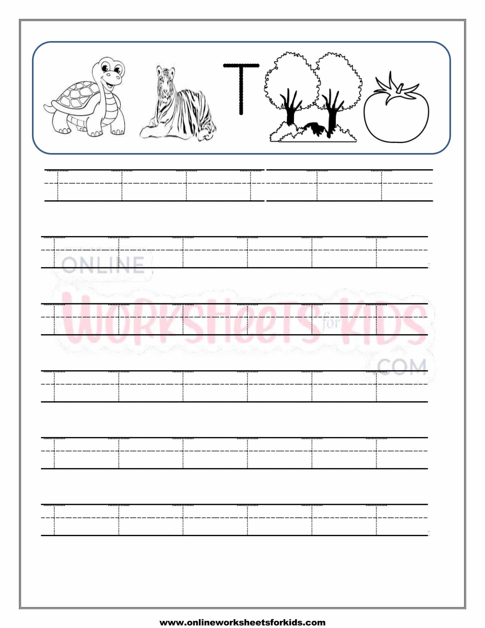 Tracing Capital Letters Worksheet
