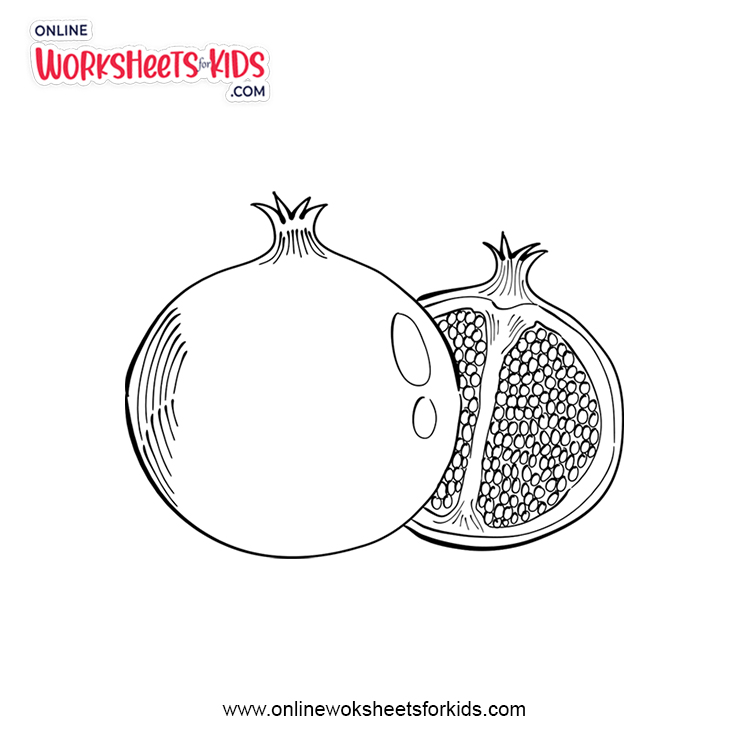 Pomegranate Coloring Pages