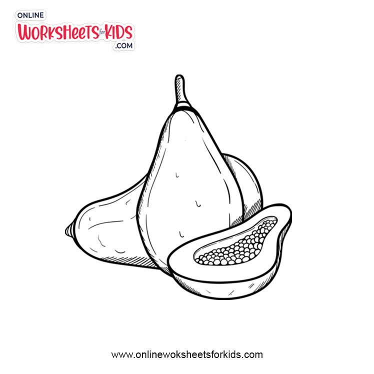 Papaya Coloring Pages