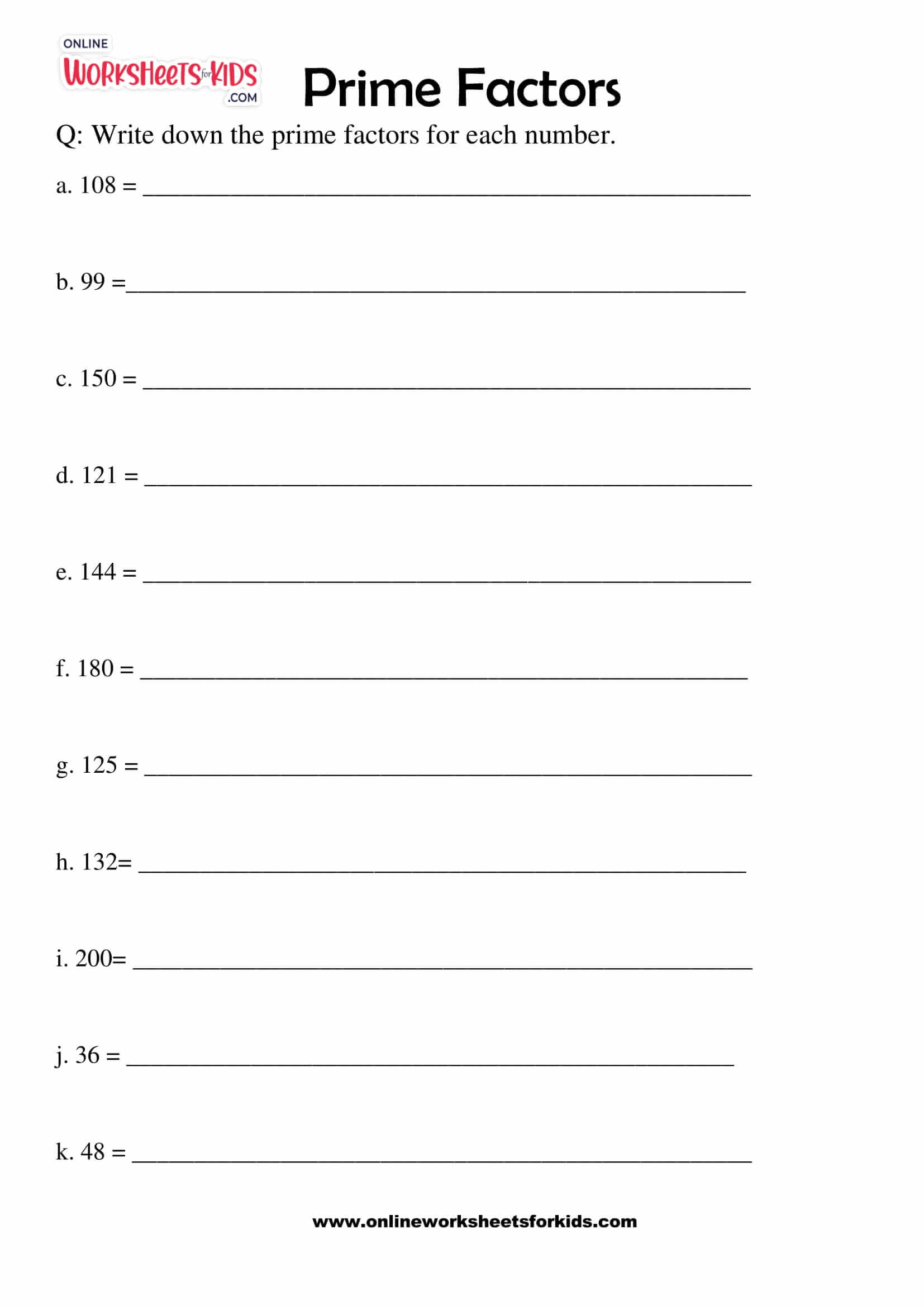 121 Prime Factors That Equal