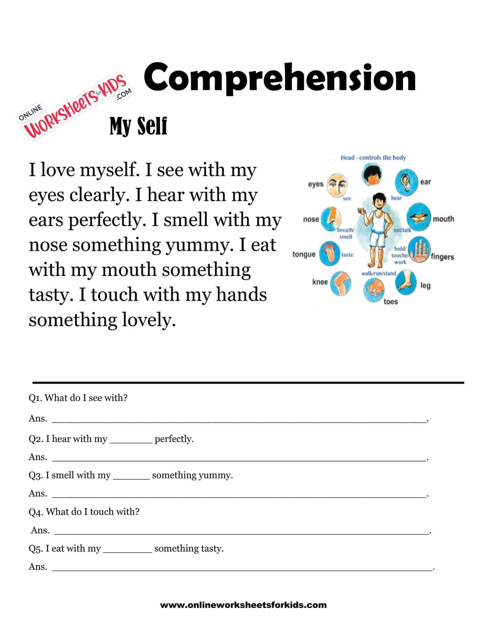 Free Printable Comprehension Worksheets for Grade 1