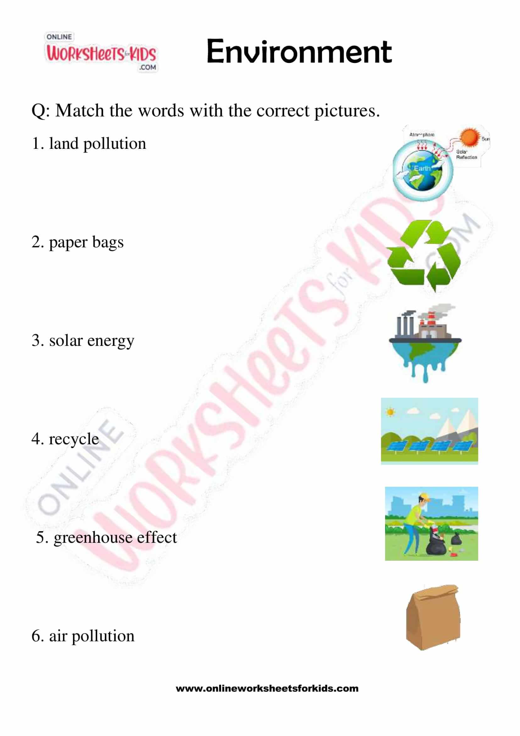 Environment Worksheets