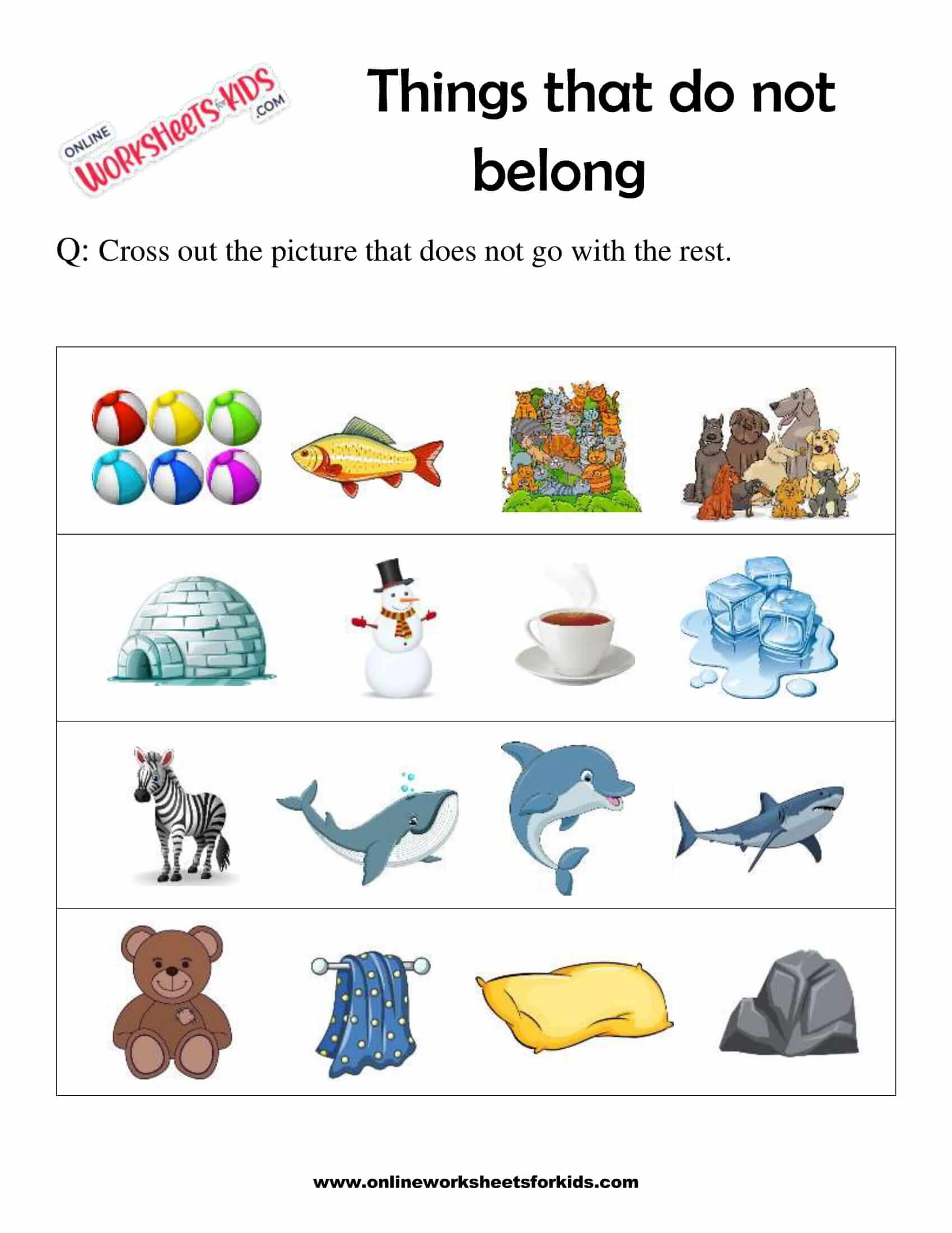 Cross Out The Object That Doesnt Belong