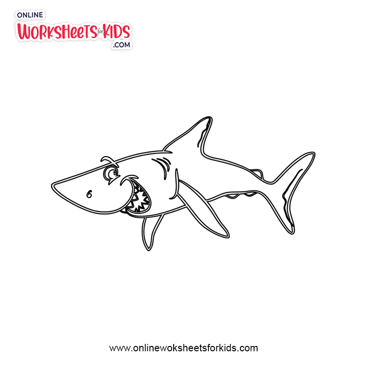 Ocean Shark Coloring Pages