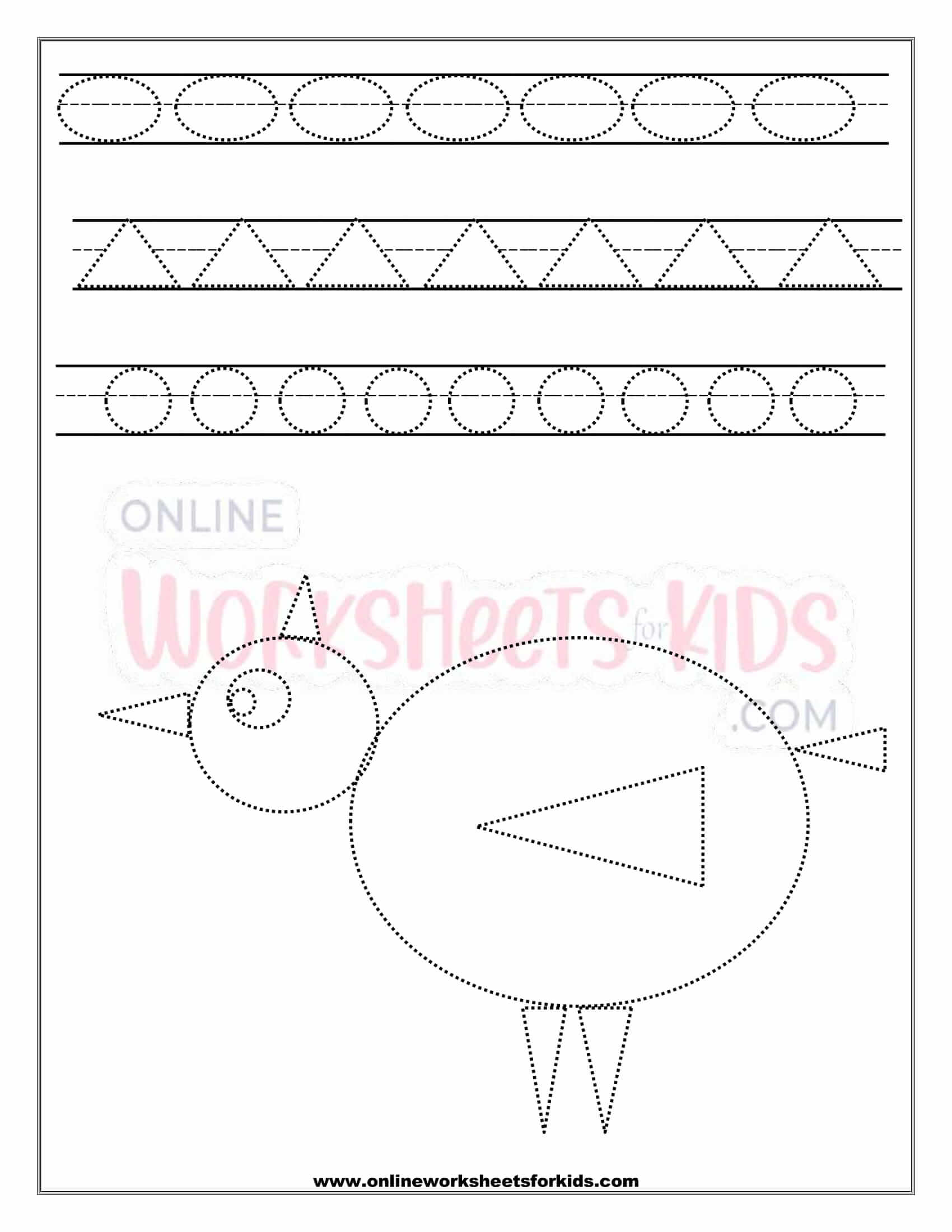 Shape Tracing Circle Triangle Oval