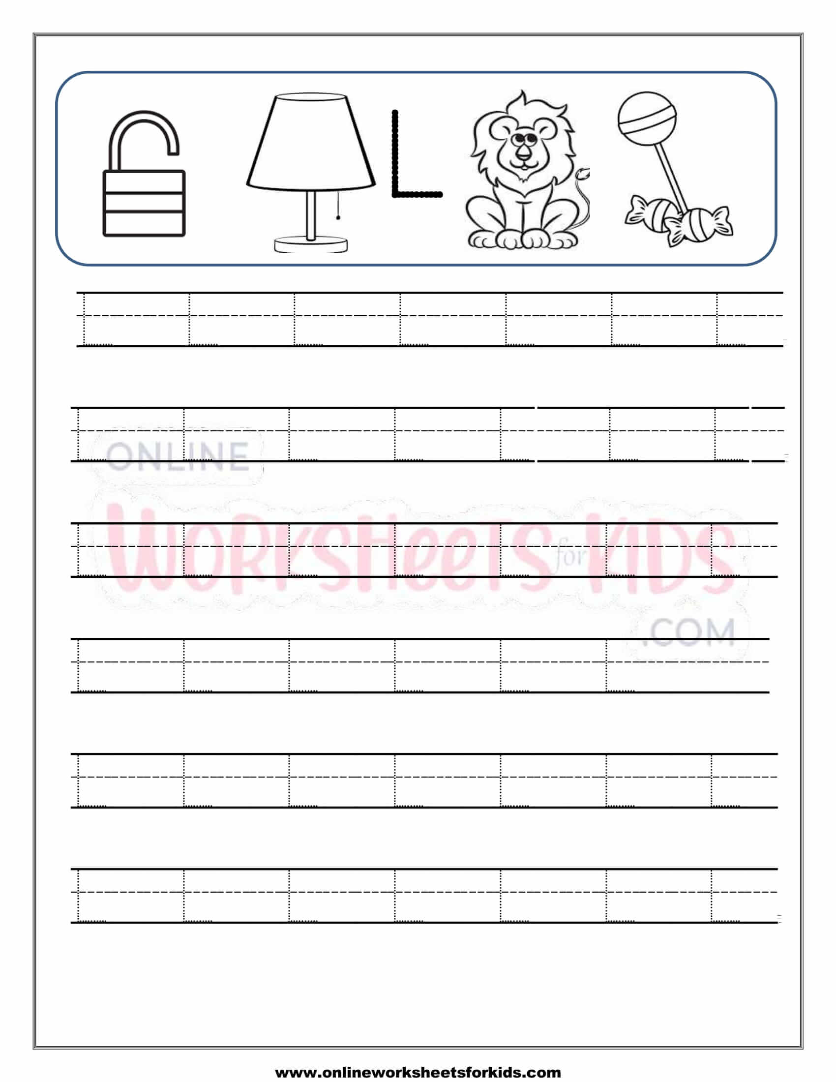 Letter Tracing Worksheet Capital Letters 12